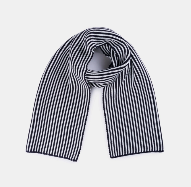Pinstripe Big Scarf - Black + White – Shift + Wheeler